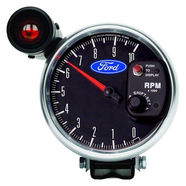 Auto Meter Ranger 5-Inch Pedestal Tachometer with Shift Light and Ford ...