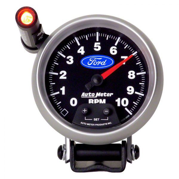 Auto Meter Ranger 3-3/4-Inch Pedestal Tachometer with Shift Light and ...