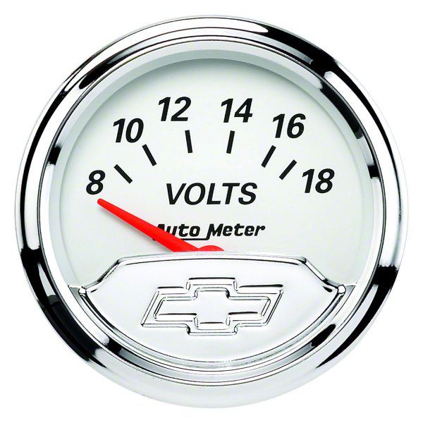 Auto Meter Tahoe Voltmeter Gauge with Chevrolet Heritage Bowtie Logo ...