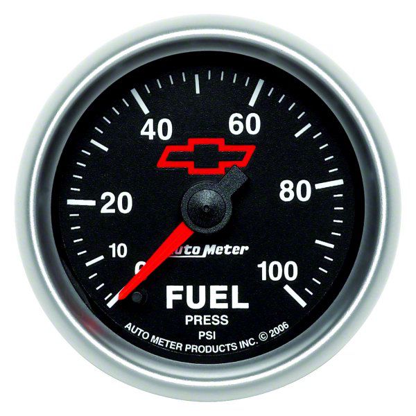 Auto Meter Colorado Fuel Pressure Gauge with Chevy Red Bowtie Logo ...