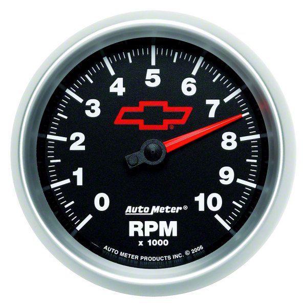 Auto Meter Tahoe In-Dash Tachometer with Chevy Red Bowtie Logo ...
