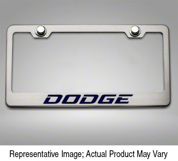 RAM 1500 License Plate Frame with Dodge Logo; Solid Synergy Green ...