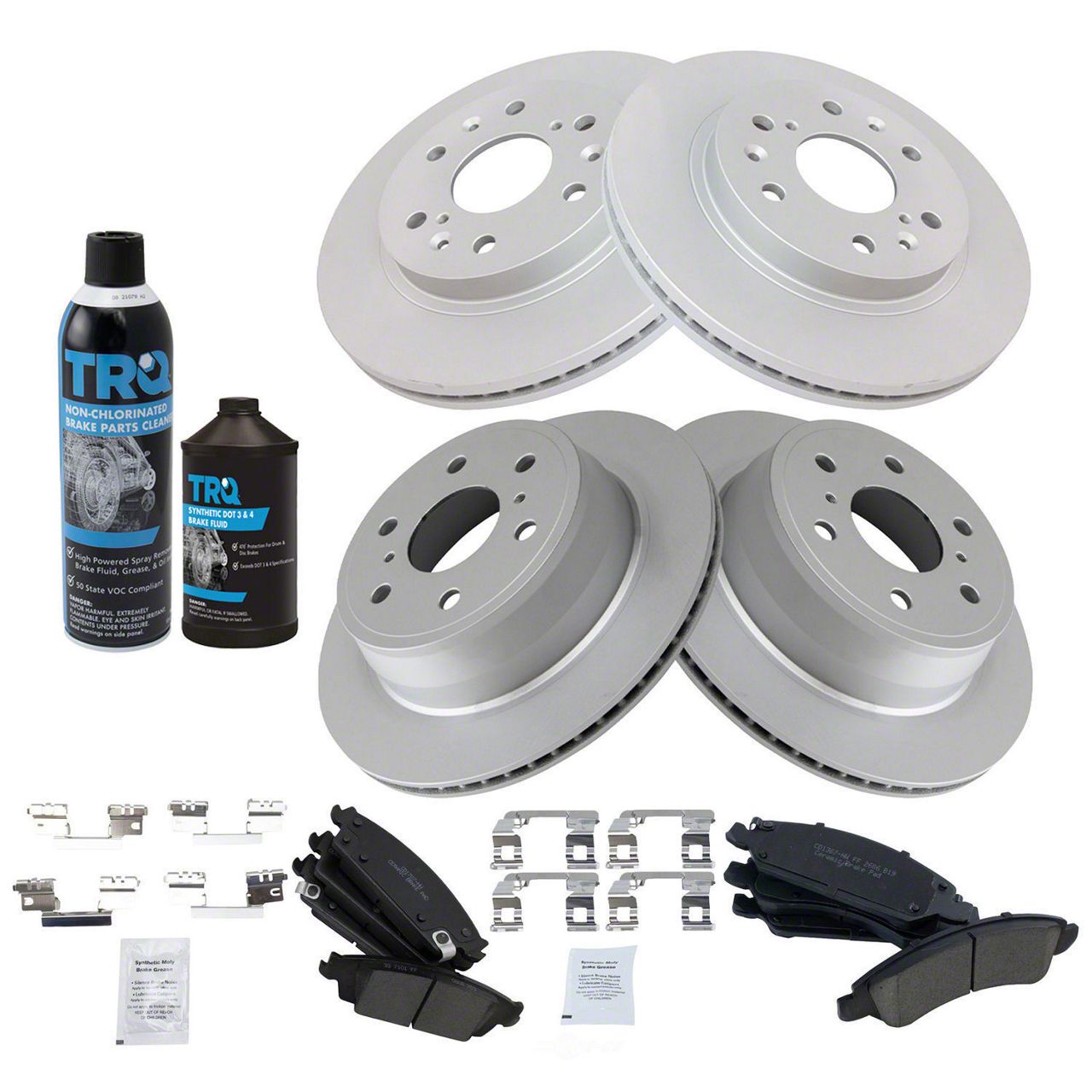 Tahoe Ceramic 6-Lug Brake Rotor and Pad Kit; Front and Rear (15-20 ...