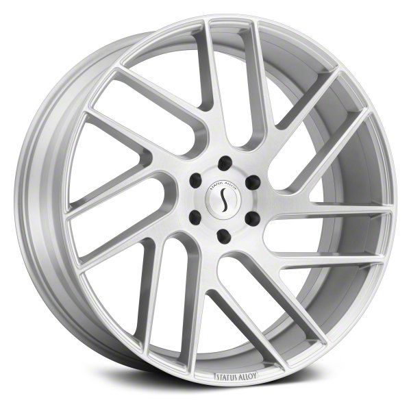 Status Tahoe Juggernaut Silver with Brushed Machined 6-Lug Wheel; 24x9 ...