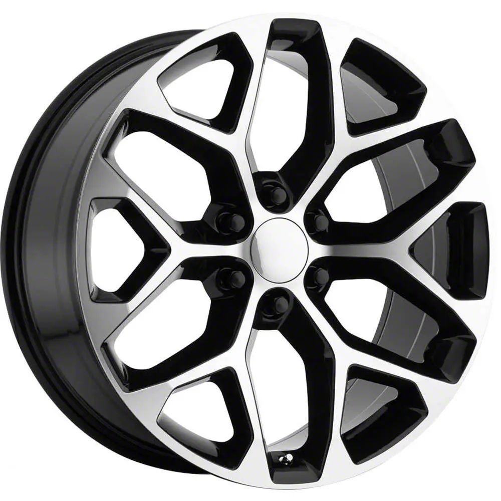 Performance Replicas Silverado 1500 PR176 Gloss Black Machined 6-Lug ...