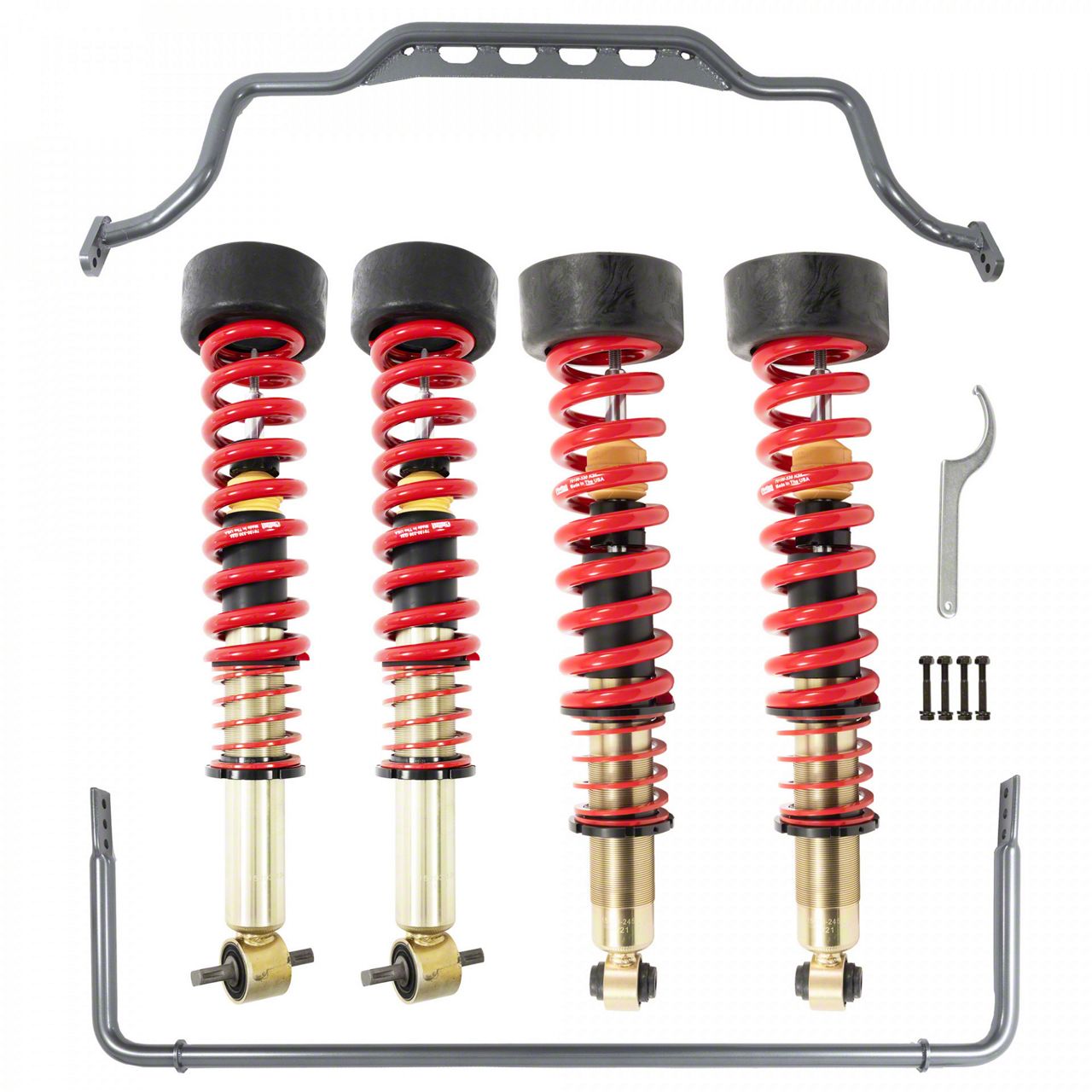 Belltech Yukon Height Adjustable Leveling Coil-Over Kit and Anti-Sway ...