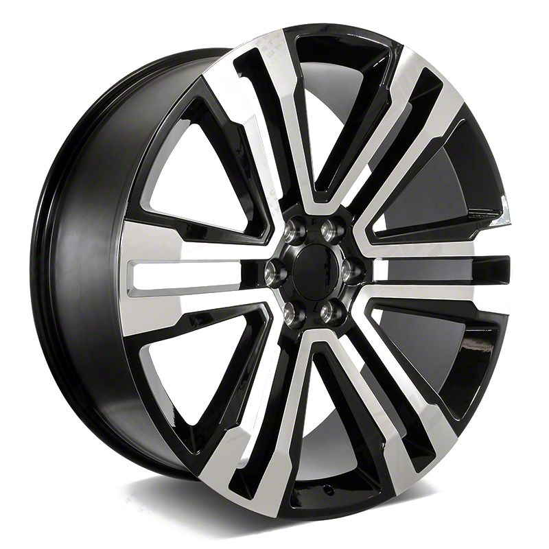 Factory Style Wheels Silverado 1500 SLT Style Gloss Black Milled 6-Lug ...