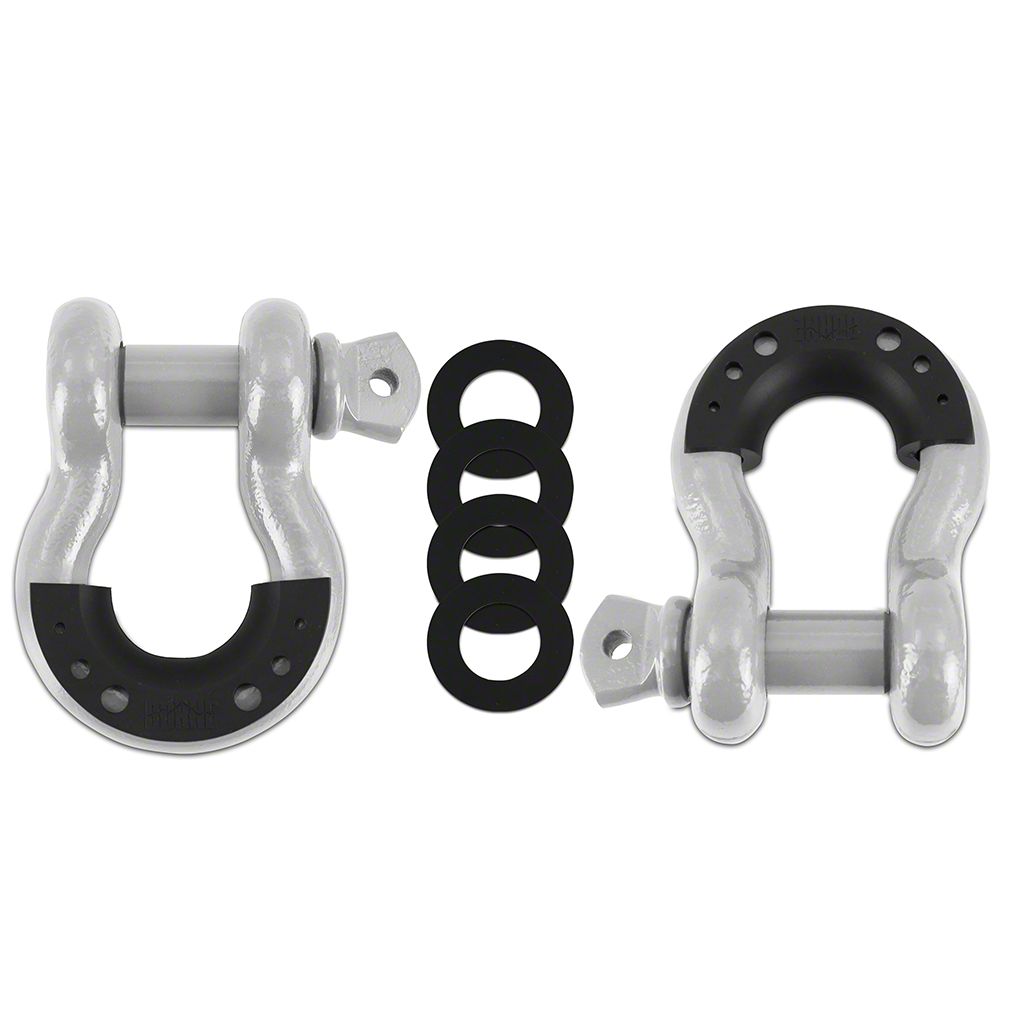 Borne Off-Road Yukon 3/4-Inch D-Ring Shackle Set; Grey BNDR-GR - Free ...