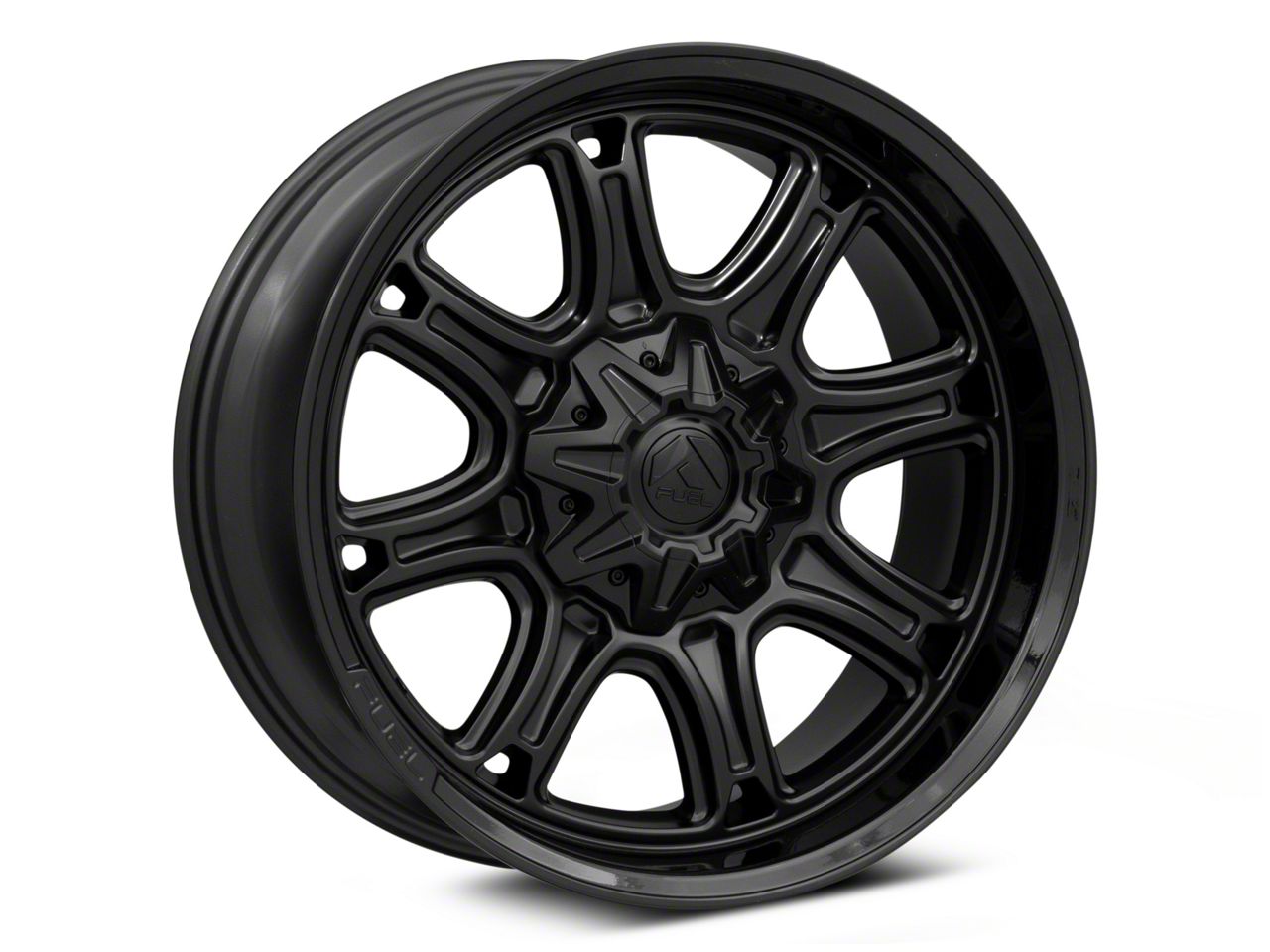 Fuel Wheels Silverado 1500 Darkstar Matte Black with Gloss Black Lip 6 ...