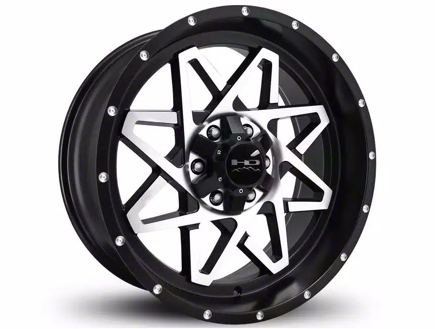 HD Off-Road Wheels Silverado 1500 Gridlock Satin Black Machined Wheel ...
