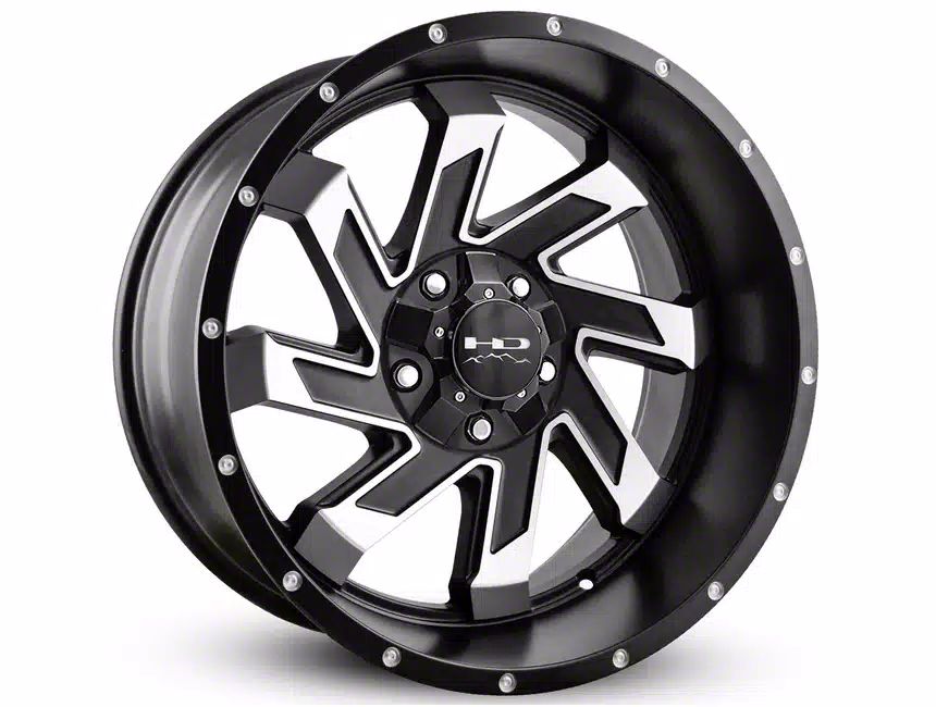 HD Off-Road Wheels Yukon SAW Gloss Black Milled Wheel; 22x10; -10mm ...