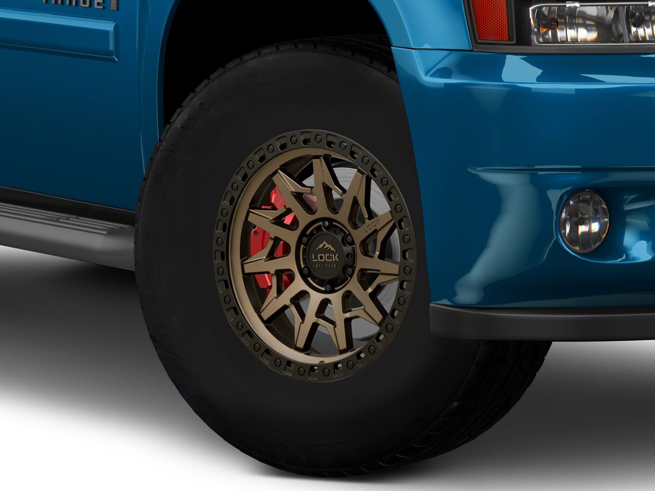 Lock Off-Road Silverado 1500 Lunatic Matte Bronze with Matte Black Ring ...