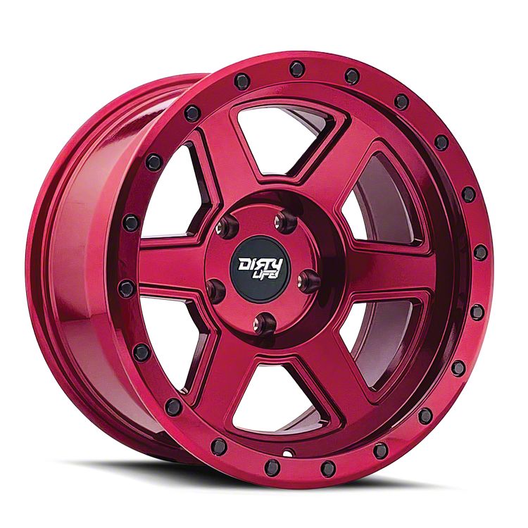 Dirty Life Silverado 1500 Compound Crimson Candy Red 6-Lug Wheel; 22x11 ...