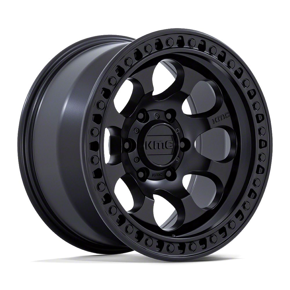 KMC Tahoe Riot SBL Satin Black 6-Lug Wheel; 17x8.5; 10mm Offset ...