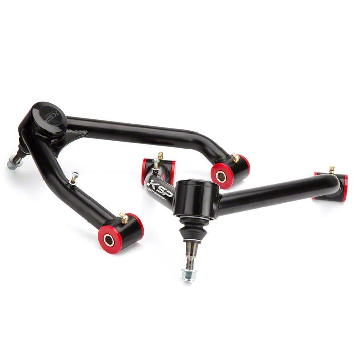 Sierra 1500 Front Upper Control Arms for 2 to 4-Inch Lift; Black (14-18 ...