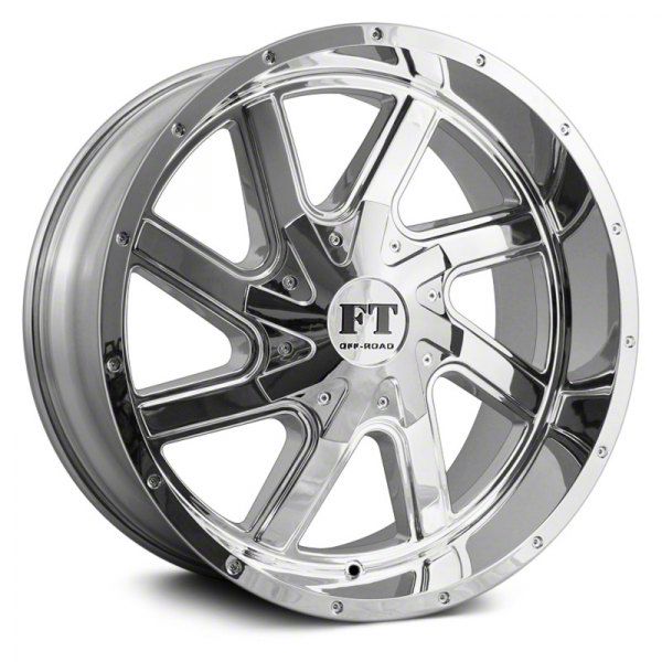 Full Throttle Off Road Ranger FT1 Chrome 6-Lug Wheel; 22x12; -44mm ...
