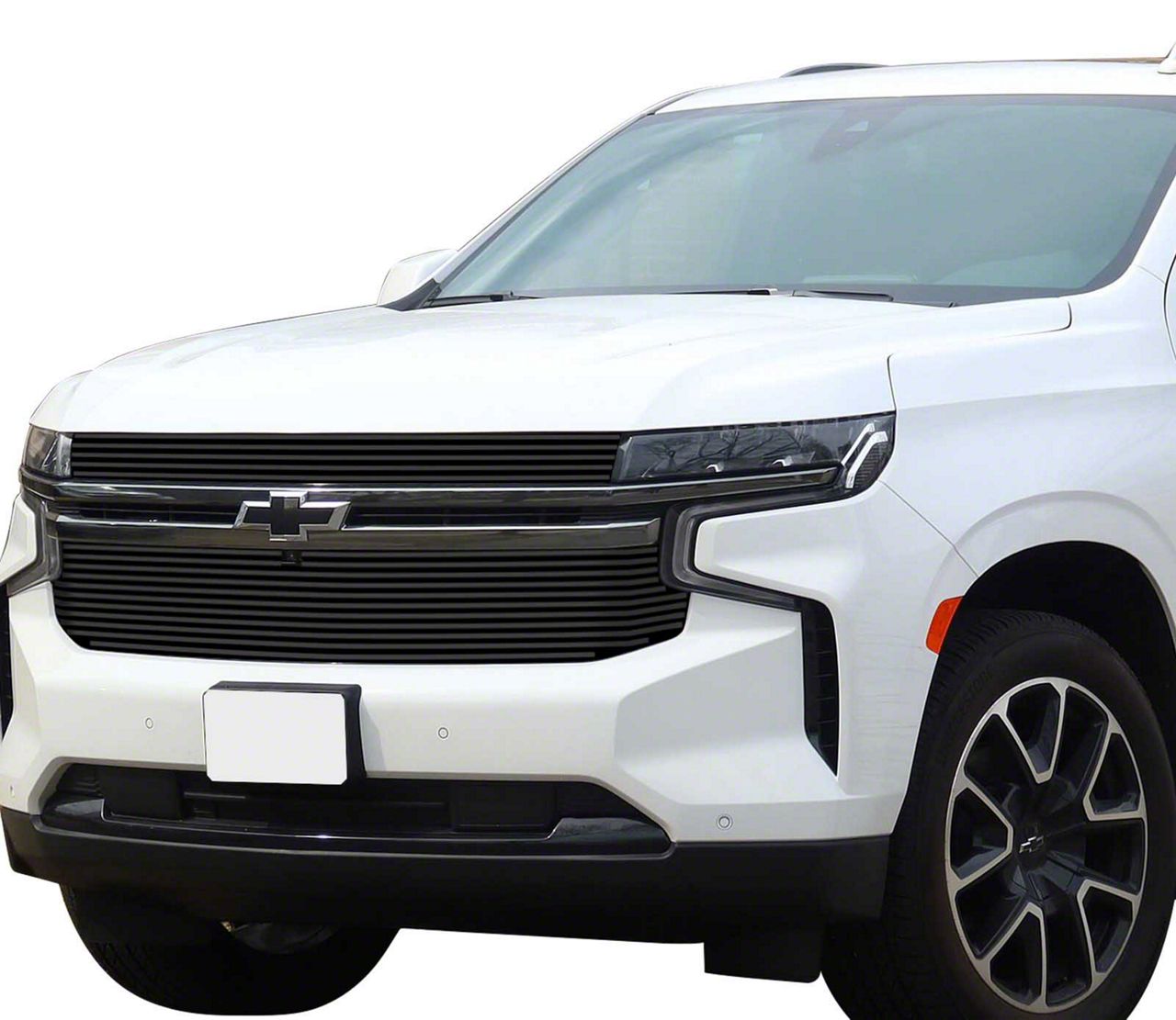 Tahoe Stainless Steel Billet Upper Grille Insert; Black (21-23 Tahoe LT ...