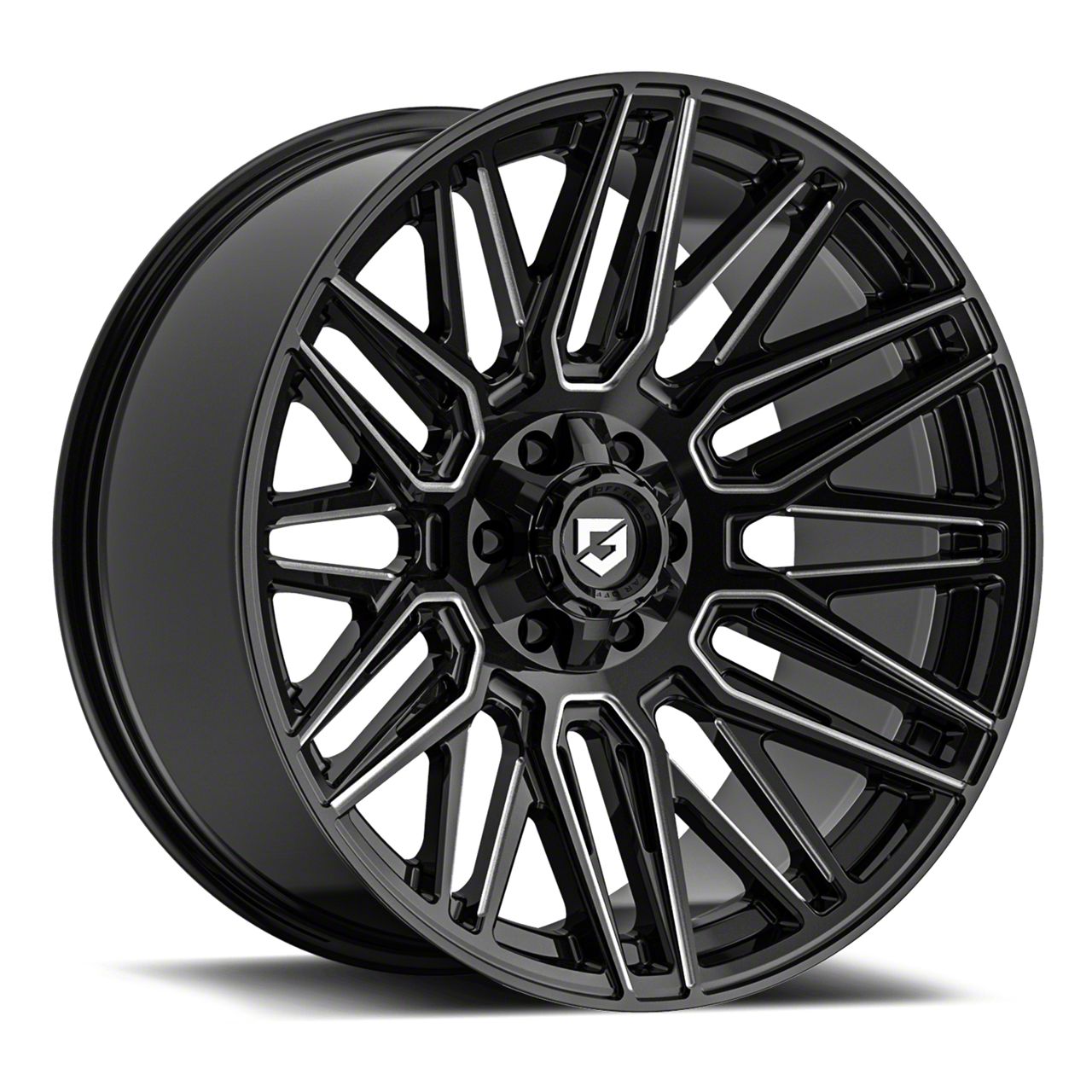 Gear Off-Road Silverado 1500 770 Gloss Black Milled 6-Lug Wheel; 22x10 ...