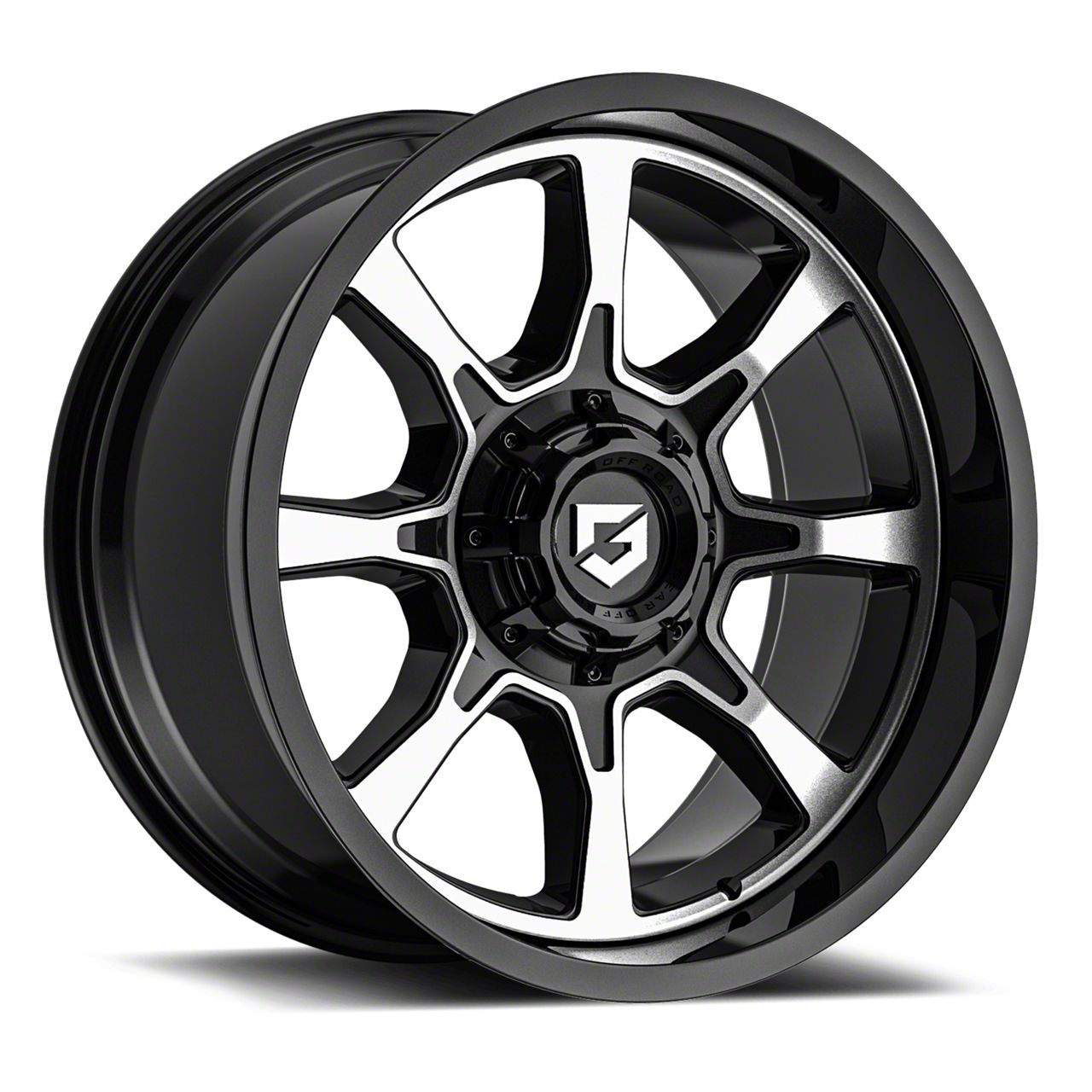 Gear Off-Road Silverado 1500 772 Gloss Black Machined 6-Lug Wheel; 18x9 ...