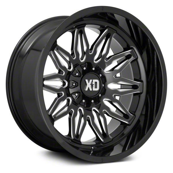 XD F-150 Gunner Gloss Black Milled 6-Lug Wheel; 20x10; -18mm Offset ...