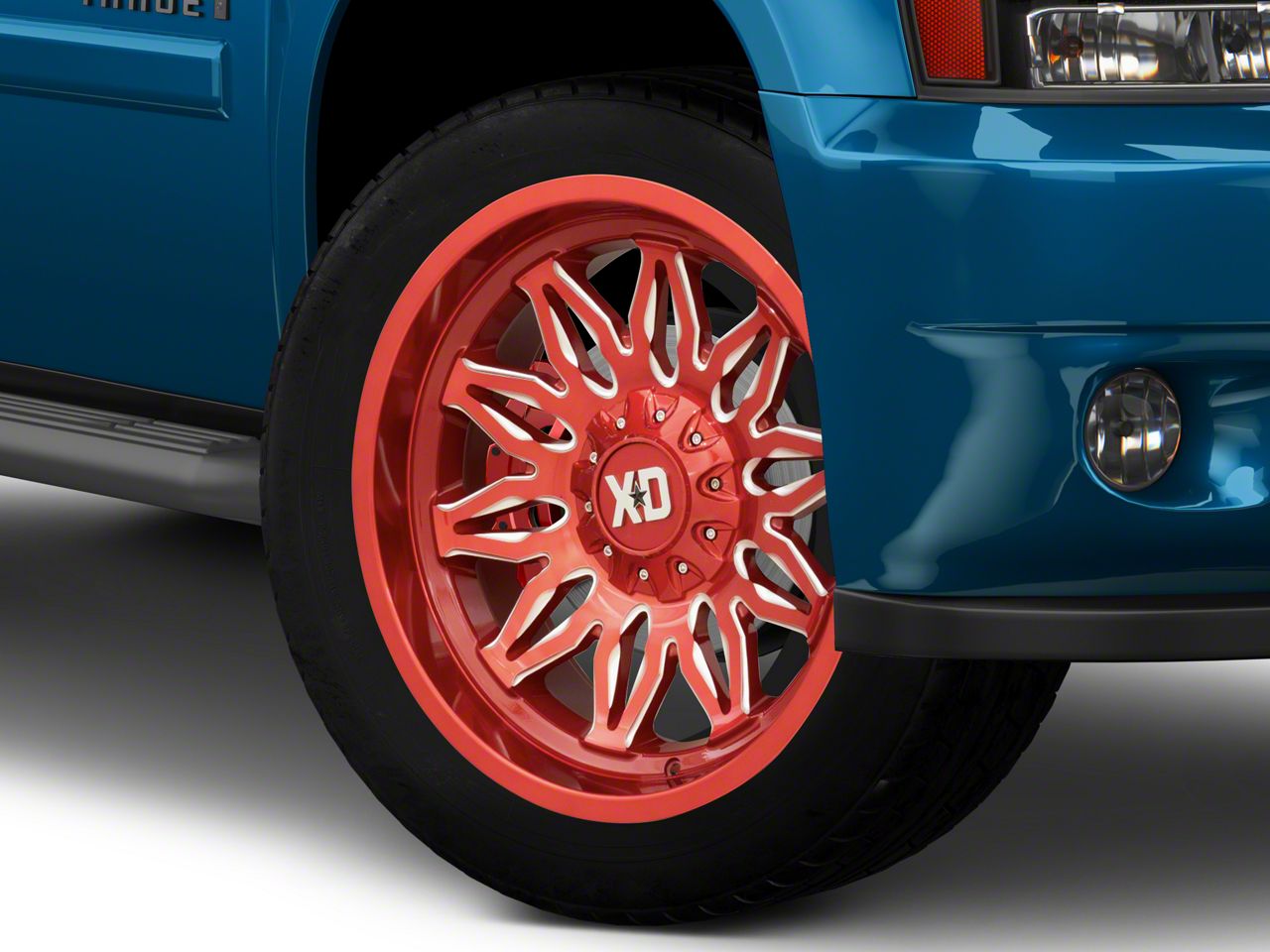 XD Silverado 1500 Gunner Candy Red Milled 6-Lug Wheel; 22x10; -18mm ...