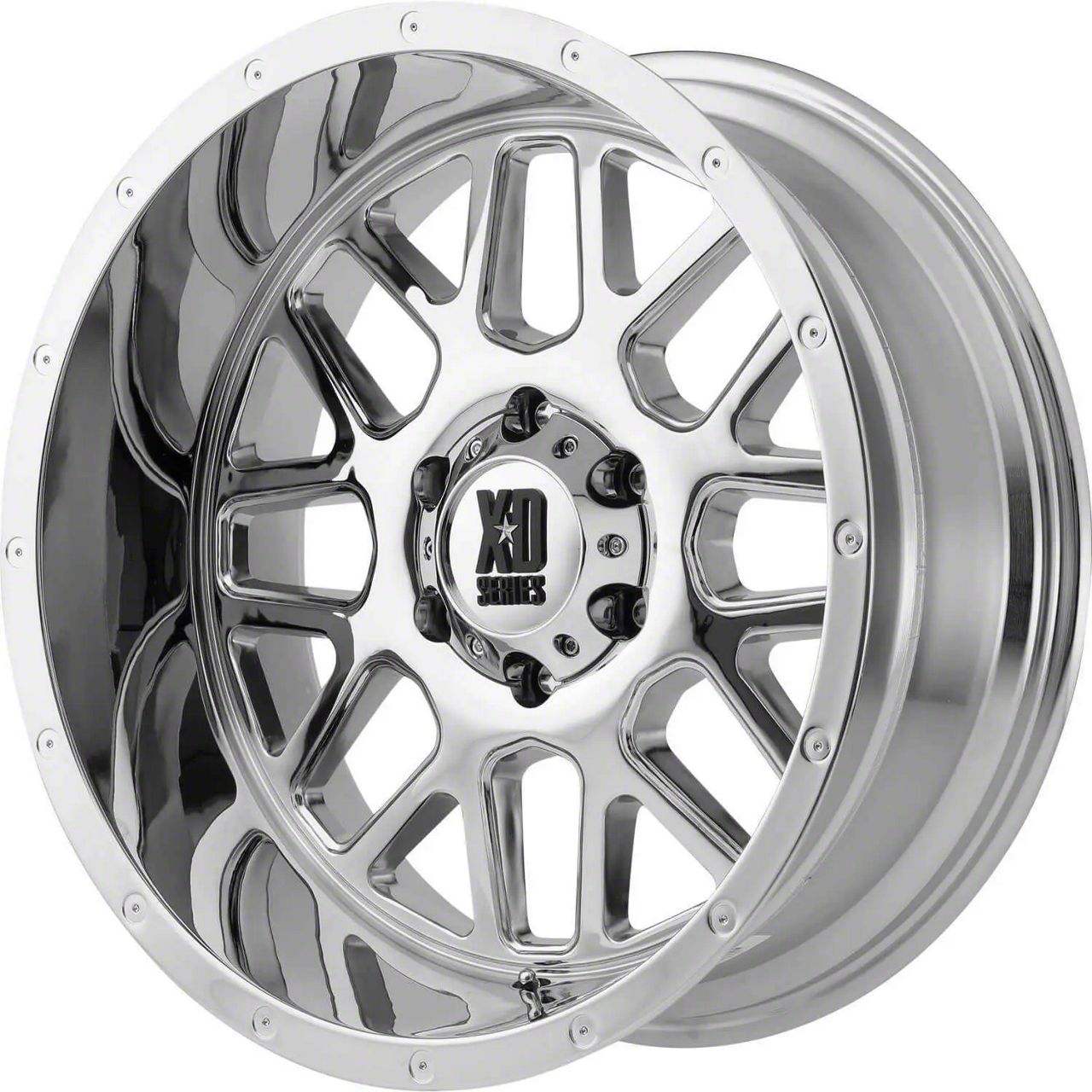 XD Silverado 1500 Grenade Chrome 6-Lug Wheel; 18x9; -12mm Offset ...
