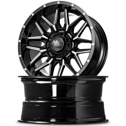 Impact Wheels Silverado 1500 819 Gloss Black Milled 6-Lug Wheel; 20x10 ...