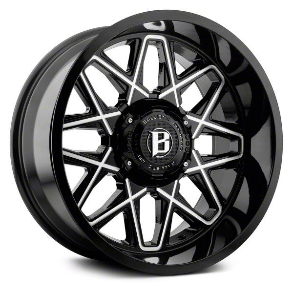 Ballistic Dakota Atomic Gloss Black Milled 5-Lug Wheel; 20x12; -44mm ...