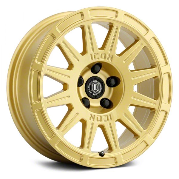 ICON Alloys Dakota Ricochet Gloss Gold 5-Lug Wheel; 17x8; 38mm Offset ...