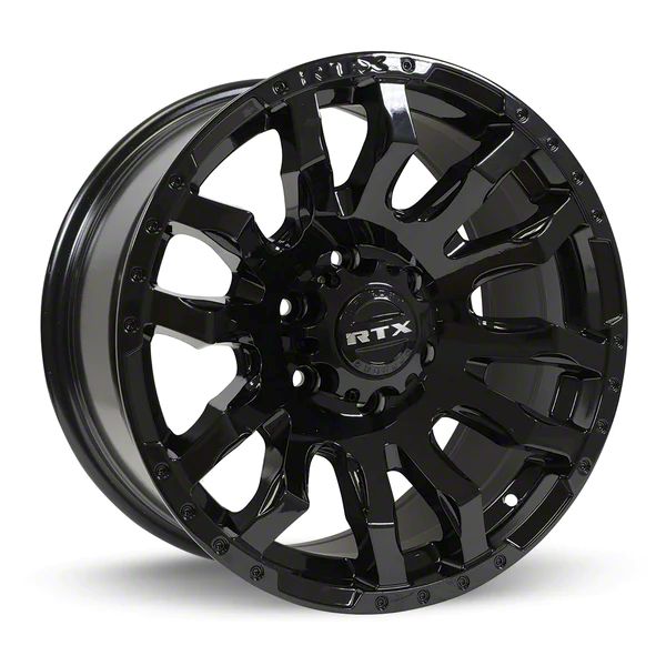 RTX Offroad Wheels F-150 Patton Gloss Black 6-Lug Wheel; 20x9; 10mm ...