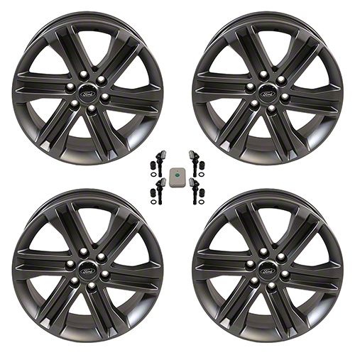 Ford Performance F-150 Six Spoke Dark Alloy 6-Lug 4-Wheel Kit with TPMS ...