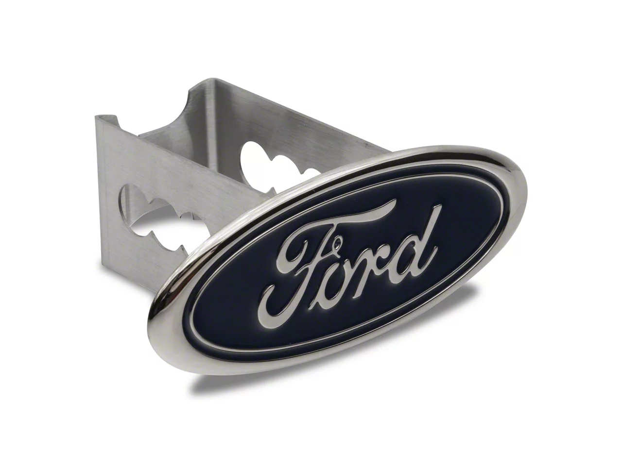 F-250 Super Duty Ford Hitch Cover; Chrome (Universal; Some Adaptation ...