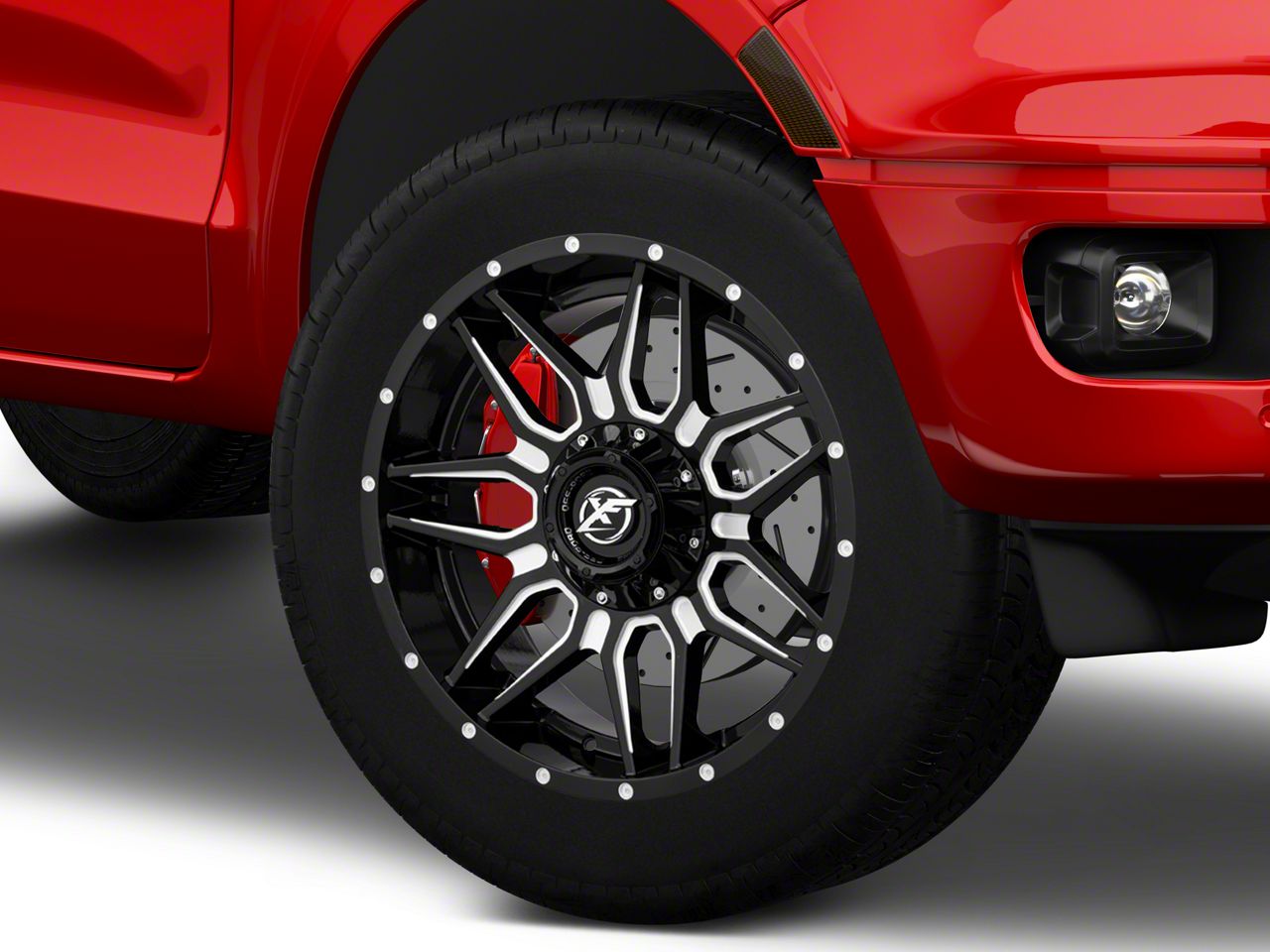 XF Offroad Silverado 1500 XF-222 Gloss Black Milled 6-Lug Wheel; 20x9 ...