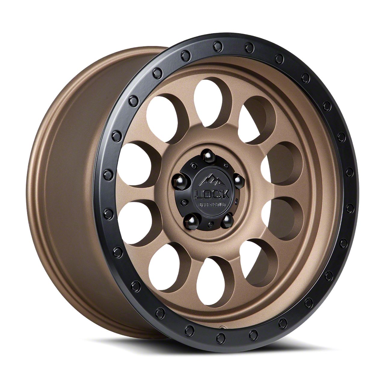 Lock Off-Road Silverado 1500 50Cal Matte Desert Bronze with Matte Black ...