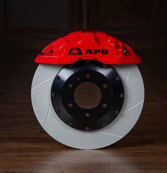 Yukon 6-Piston Front Big Brake Kit with 16-Inch Slotted Rotors; Red ...