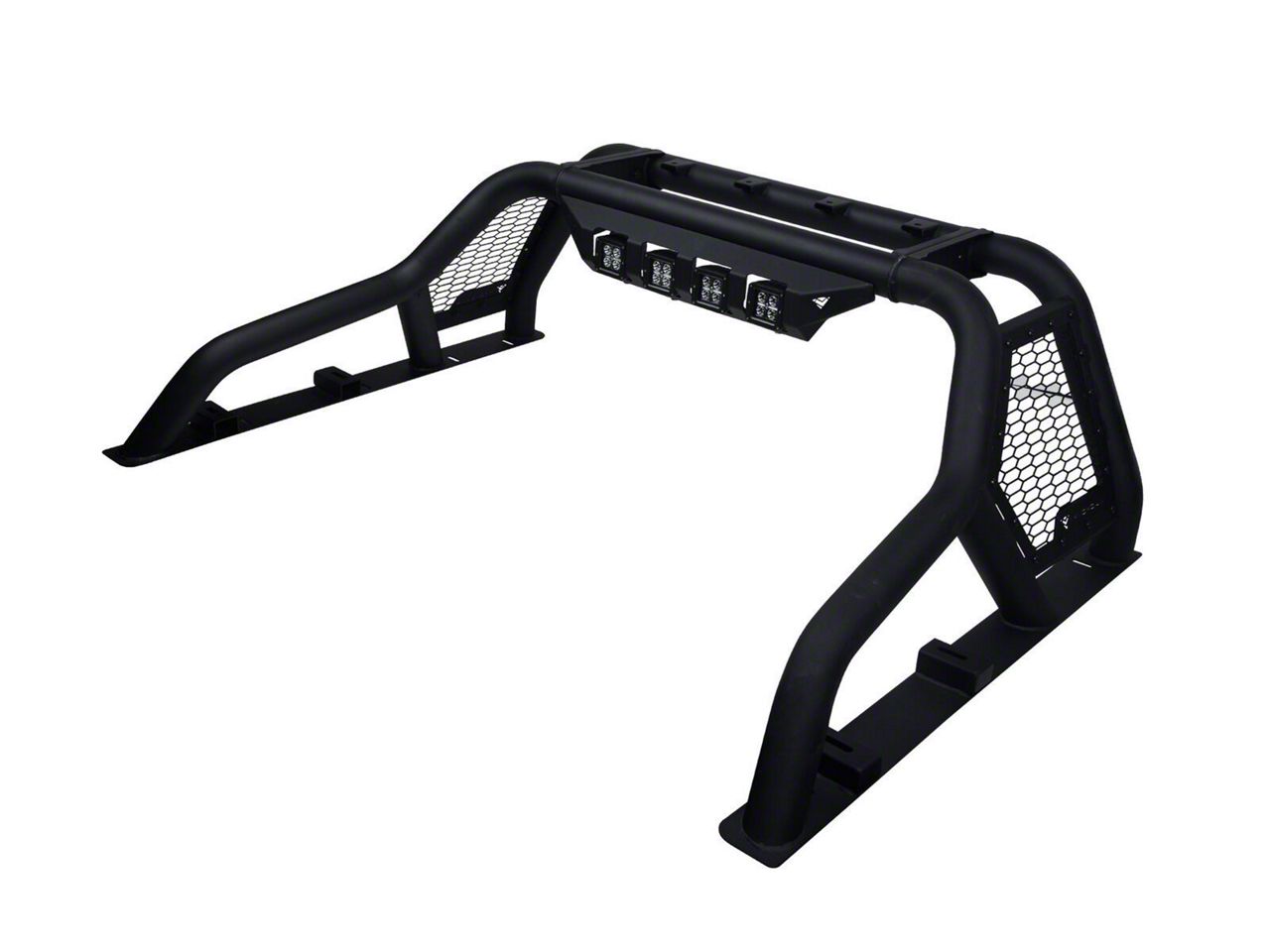 Armordillo Silverado 1500 CR1 Chase Rack with LED Shroud; Matte Black ...