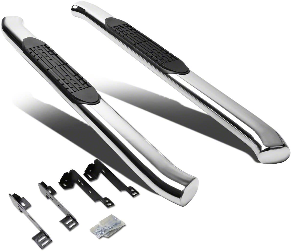 Silverado 1500 4-Inch Nerf Side Step Bars; Stainless Steel (99-13 ...