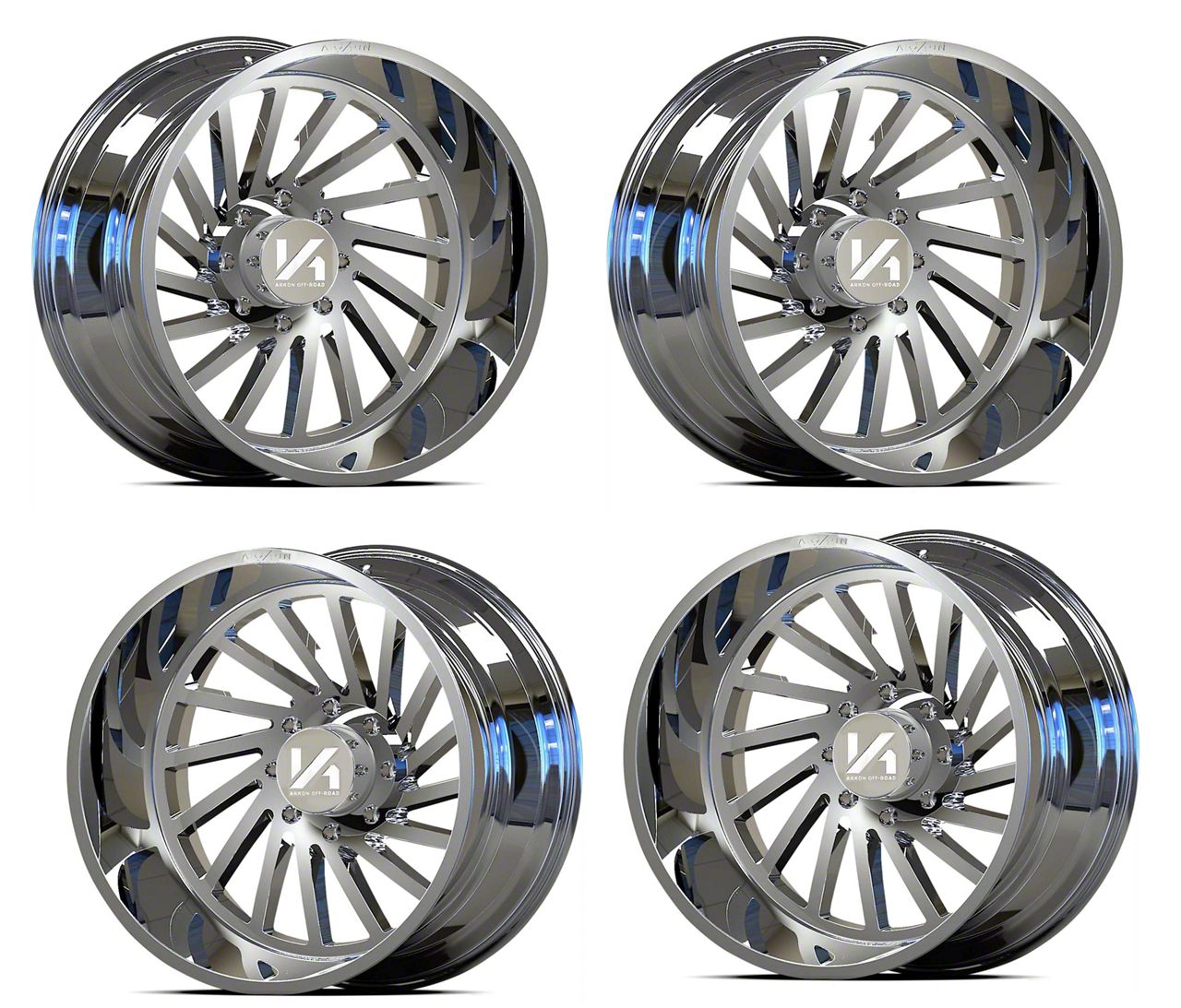 Arkon Off-Road RAM 2500 Caesar Chrome 8-Lug 4-Wheel Kit; 20x12; -51mm ...