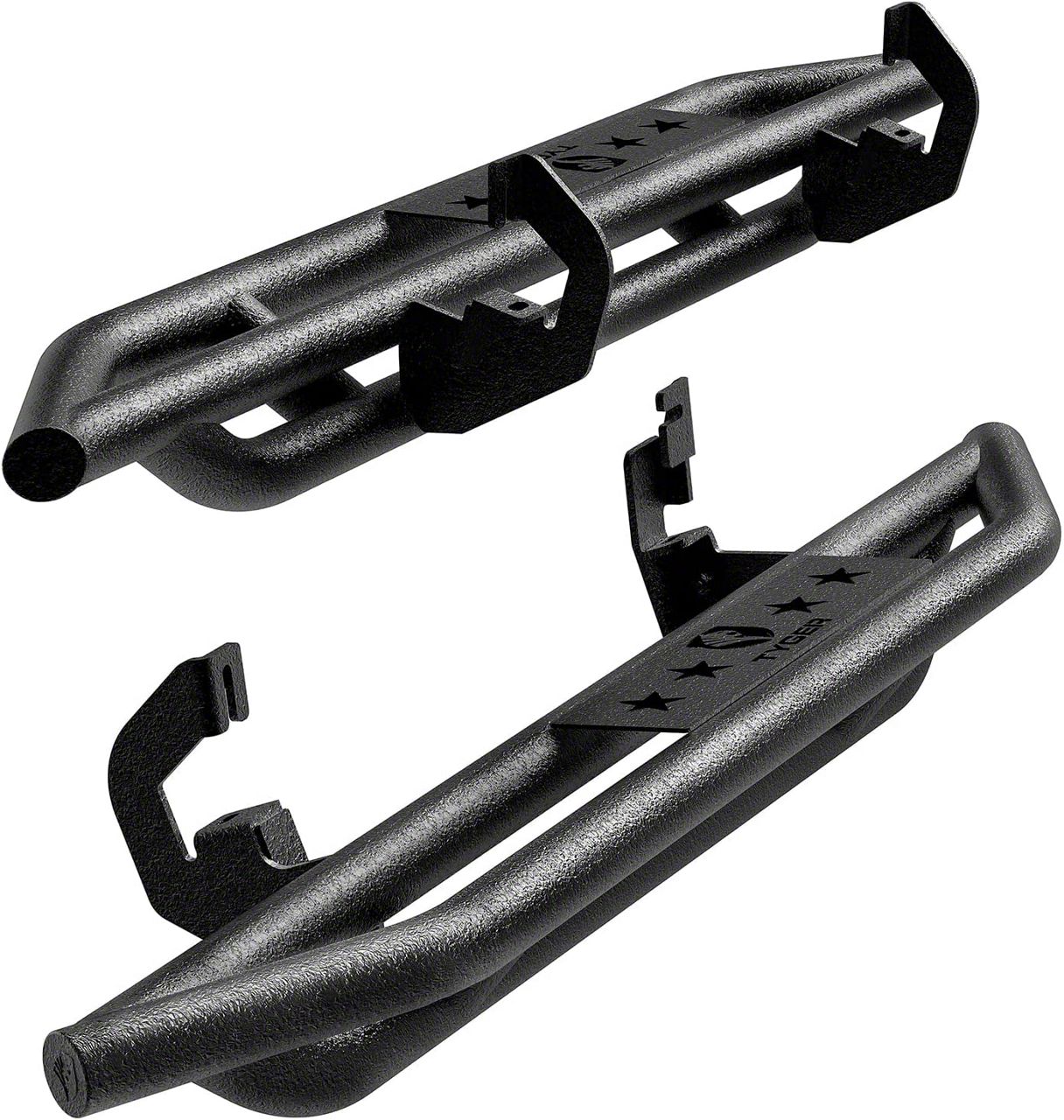 Sierra 1500 Star Armor Side Step Bars; Textured Black (07-18 Sierra 1500 Regular Cab) - Free ...