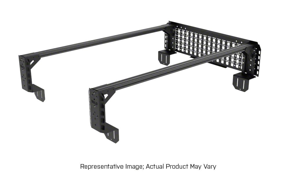 Silverado 3500 12.50-Inch Truck Bed Rack; Silver Bars (07-23 Silverado ...