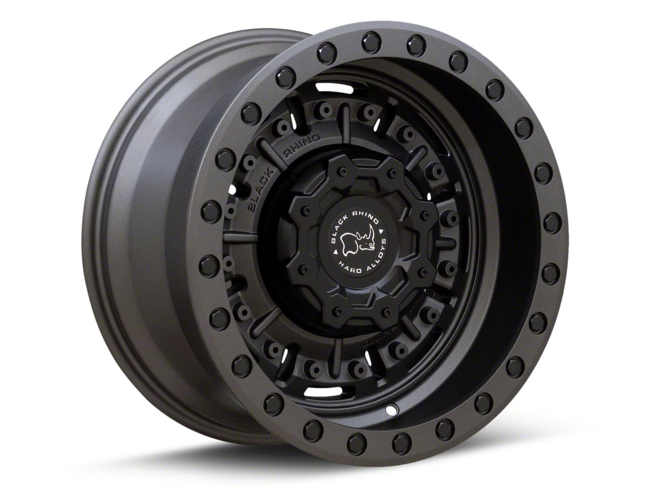 Black Rhino RAM 2500 Abrams Textured Matte Gunmetal 8-Lug Wheel; 18x9.5 ...