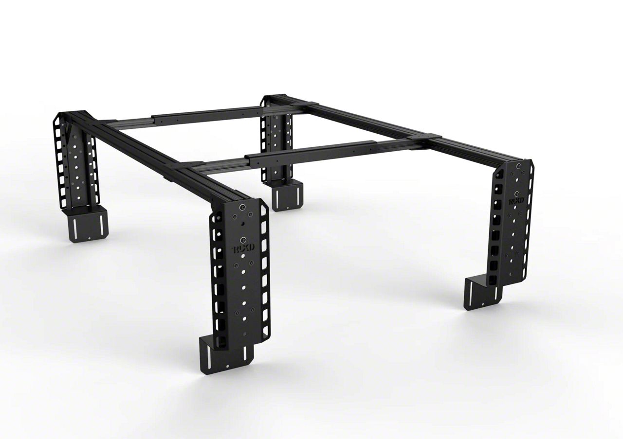 Silverado 3500 18.50-Inch V2 Truck Bed Rack; Black Bars (07-23 ...
