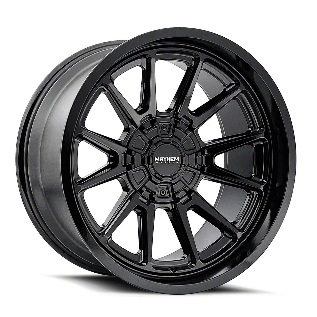Mayhem Wheels Sierra 3500 Intrepid Gloss Black 8-Lug Wheel; 20x10 ...