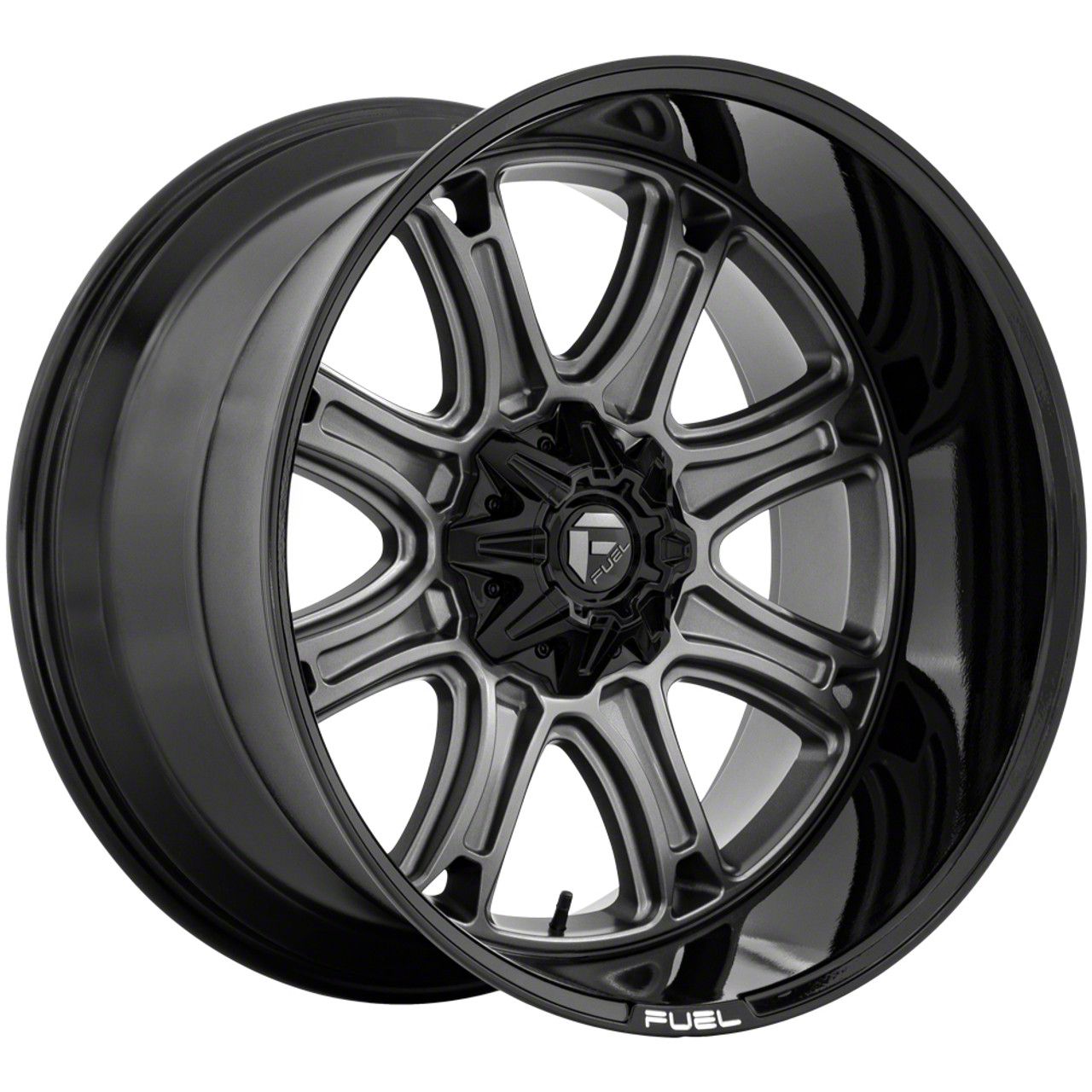 Fuel Wheels Sierra 2500 Darkstar Matte Gunmetal with Black Lip 8-Lug ...
