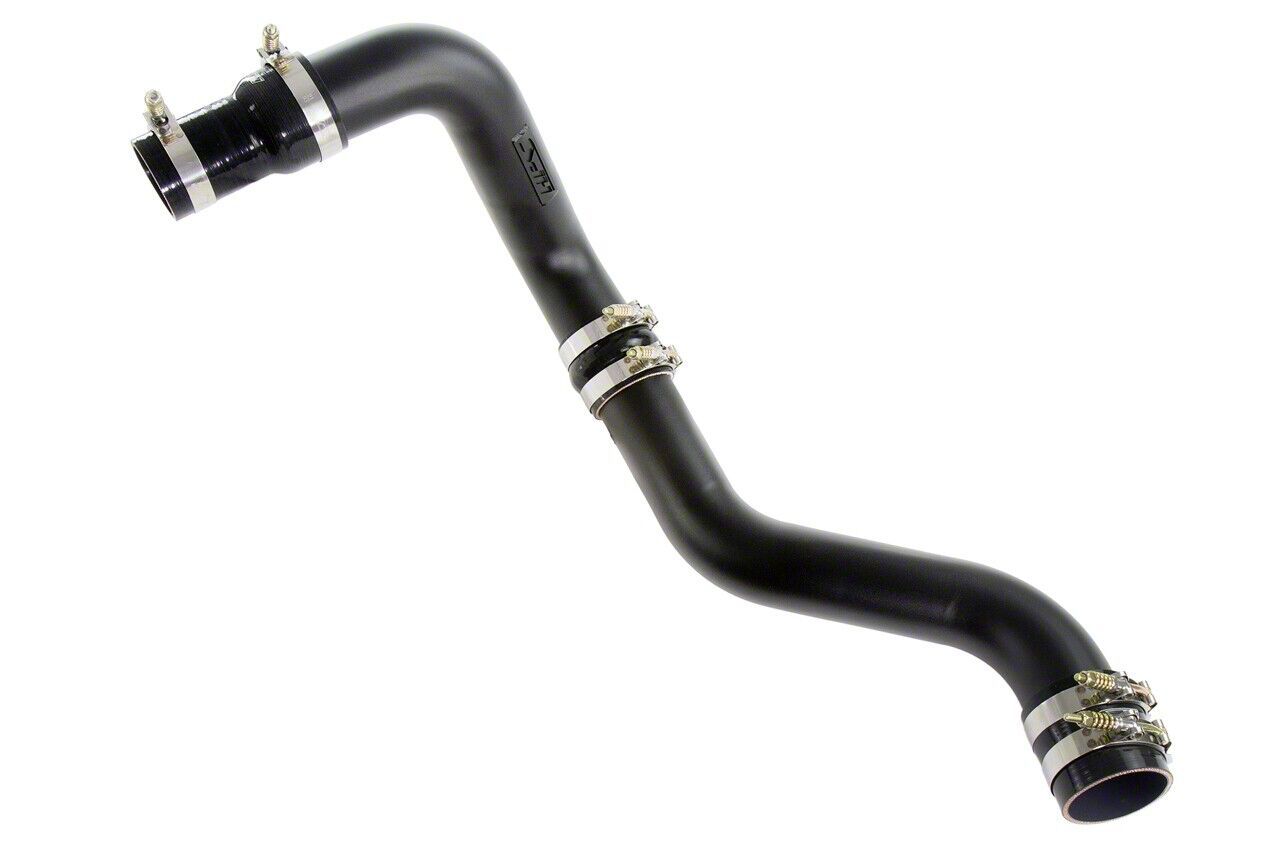 HPS Silverado 3500 Intercooler Hot Side Charge Pipe; Wrinkle Black 17 ...