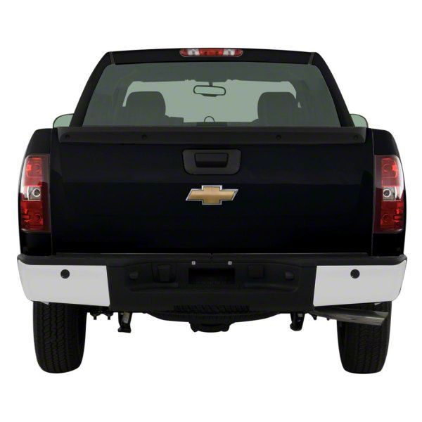 Silverado 1500 Rear Bumper Cover; Pre-Drilled for Backup Sensors; Gloss ...