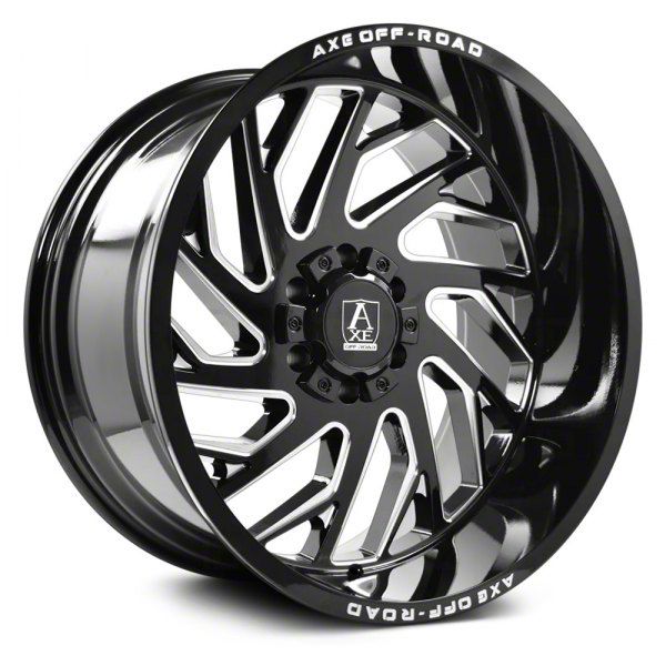 Axe Wheels RAM 2500 Zeus Gloss Black Milled 8-Lug Wheel; 20x10; -19mm ...