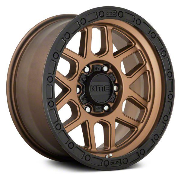KMC Silverado 2500 Mesa Matte Bronze with Black Lip 8-Lug Wheel; 18x9 ...