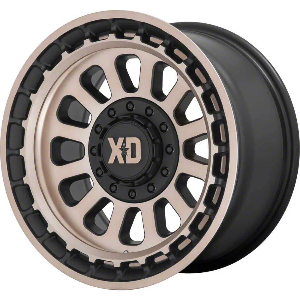 XD Sierra 3500 Omega Satin Black with Bronze Tint 8-Lug Wheel; 20x10 ...