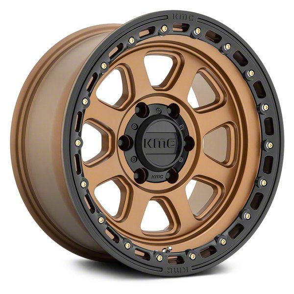 KMC RAM 2500 Chase Matte Bronze with Black Lip 8-Lug Wheel; 20x9; 0mm ...